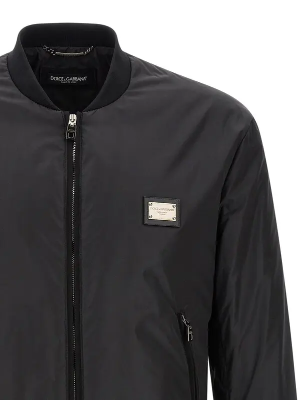 Dolce & Gabbana Logo Plaque Bomber Jacket