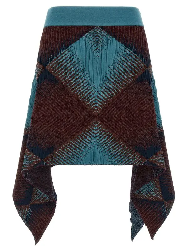 KIKO KOSTADINOV Ikat Argyle' Skirt - Blue