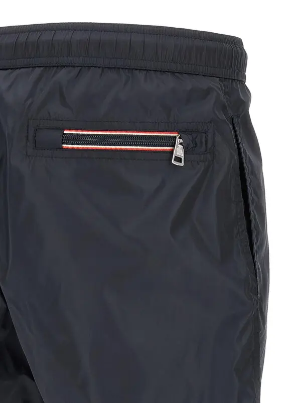 Moncler Logo Patch Swim Shorts - Blue