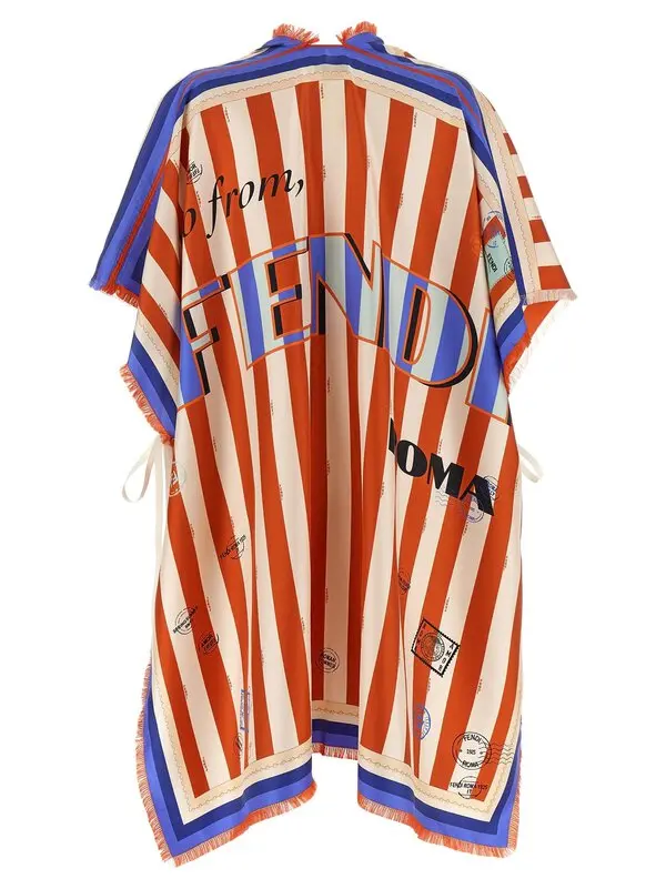 Fendi Pequin' Print Poncho