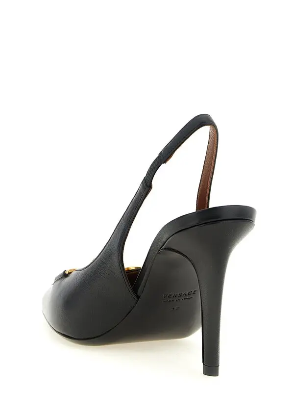 Versace La Medusa' Leather Slingbacks