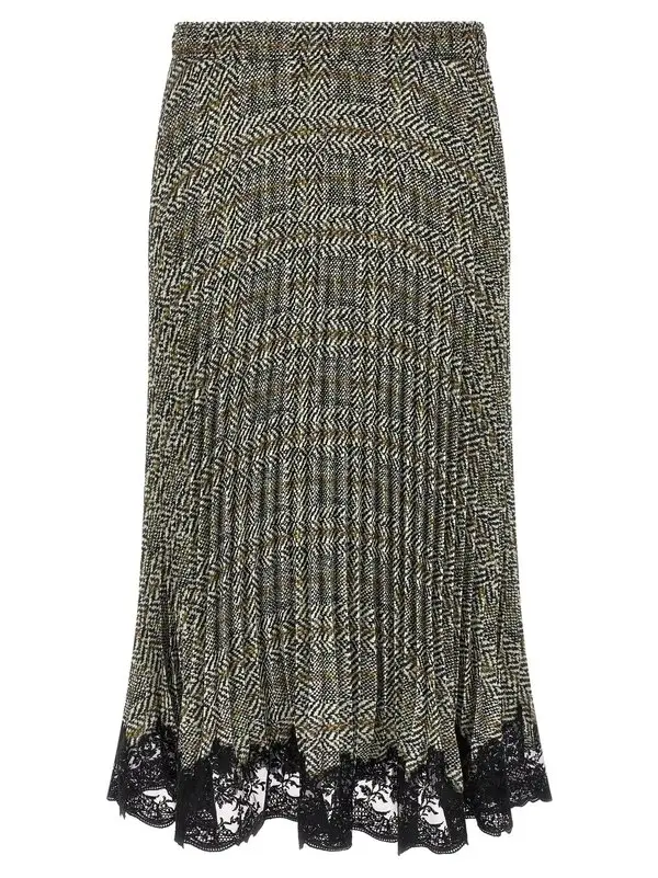 ERMANO SCERVINO Ermanno Scervino Pleated Skirt With Lace