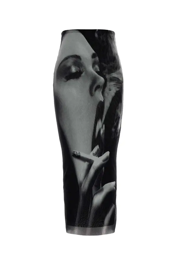 JEAN PAUL GAULTIER Printed Tulle Skirt - Multicolor