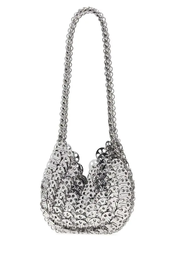 Rabanne Metal Chain Moon 1969 Shoulder Bag - Silver
