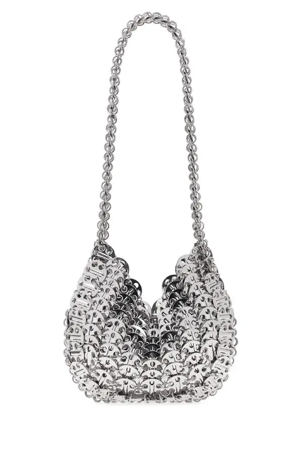 Rabanne Metal Chain Moon 1969 Shoulder Bag - Silver