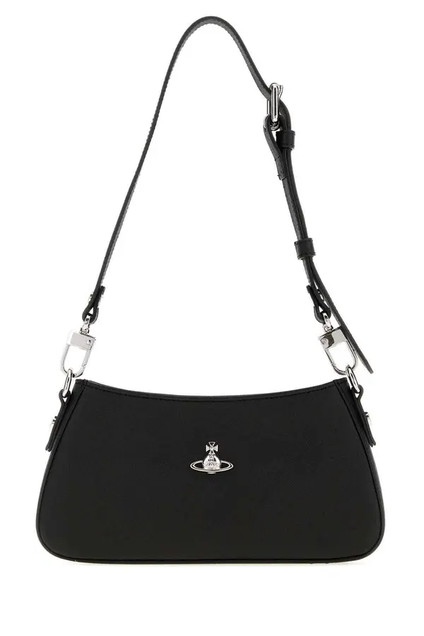 VIVIENNE WESTWOOD Leather Tasha Shoulder Bag - Black
