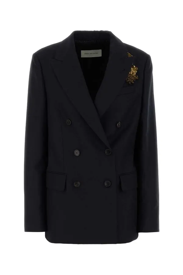Dries Van Noten Embroidered Wool Barrysta Blazer