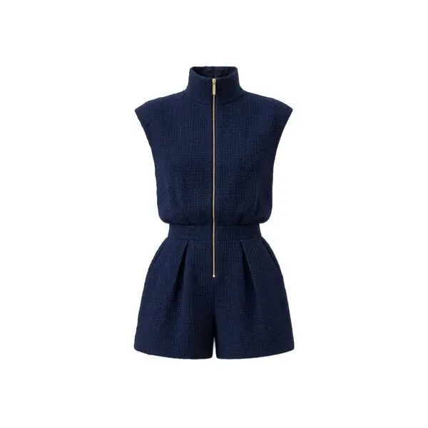 MANDARANO Capri Tailored Playsuit - Blue