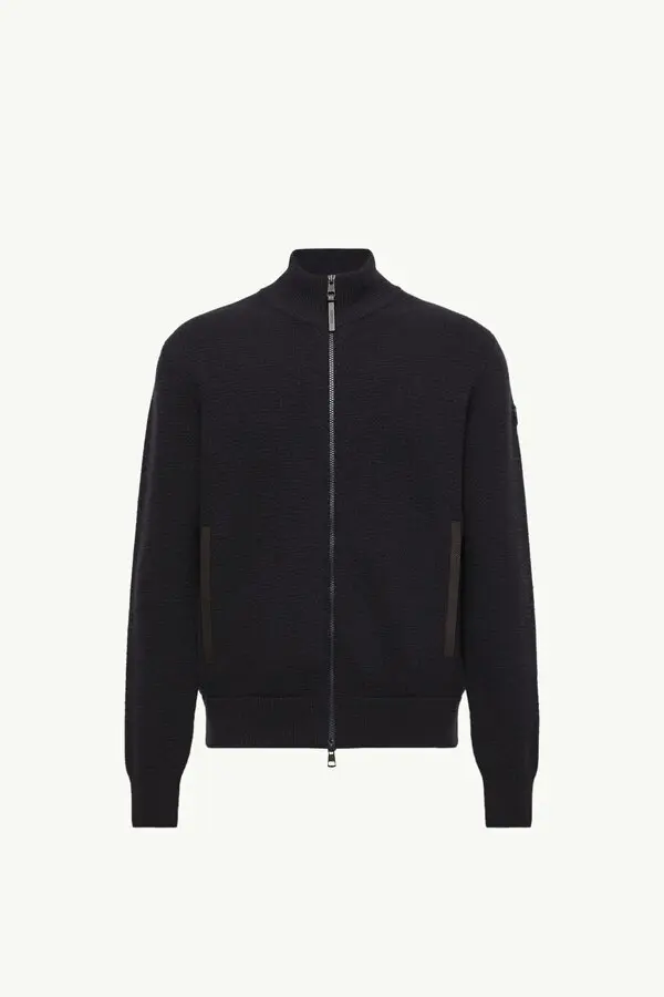 Moncler Wool & Cashmere Blend Zip-up Cardigan
