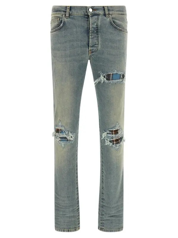Amiri Flannel Mx1' Jeans - Blue