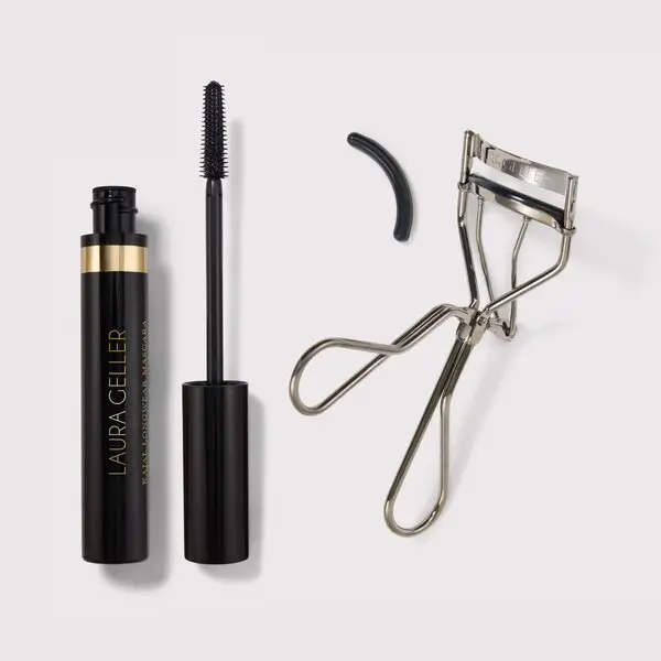 Laura Geller Beauty Kajal Mascara & Eyelash Curler Makeup Kit - Black