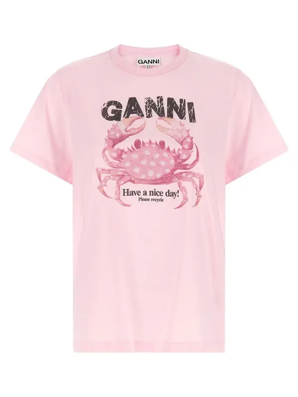 GANNI Crab' T-shirt - Pink