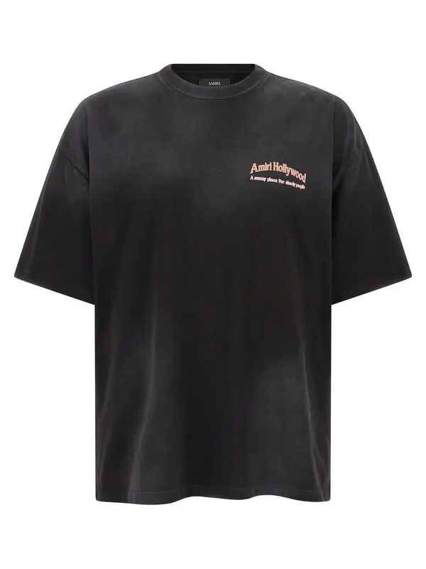 Amiri Sunny Place Skate' Vintage Print T-shirt - Black