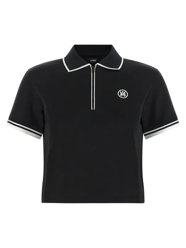 Amiri Zipped Polo Shirt - Black