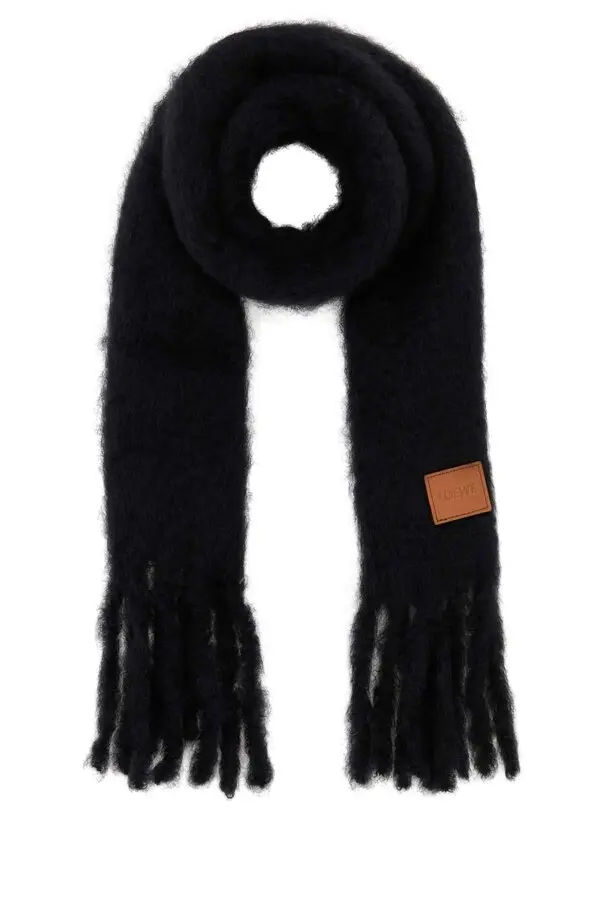 Loewe Mohair Blend Scarf - Black