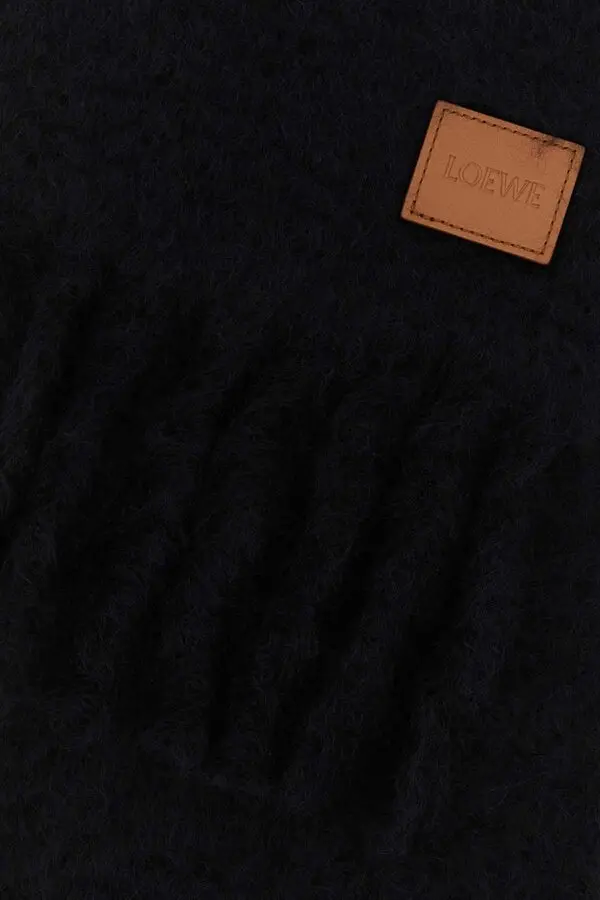 Loewe Mohair Blend Scarf - Black