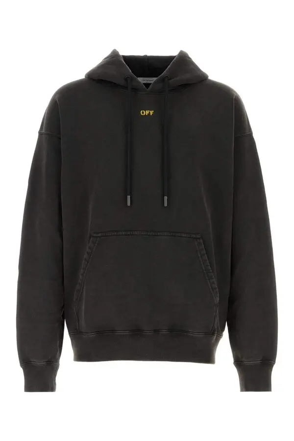 Off-White Slate Cotton Sweatshirt - Black