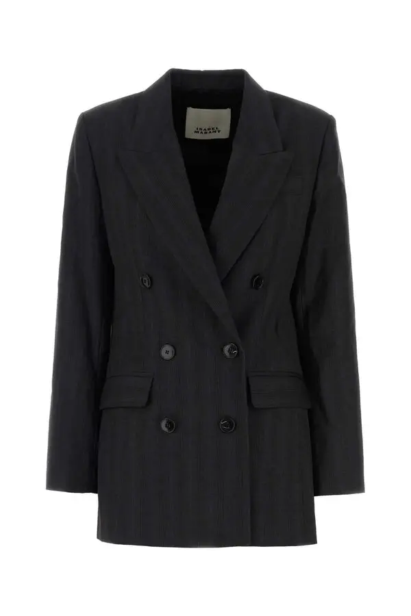 Isabel Marant Étoile Charcoal Wool Jevima Blazer - Gray