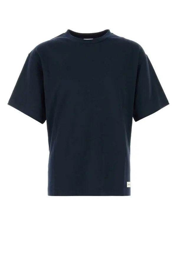 Saint Laurent Navy Cotton And Modal T-shirt