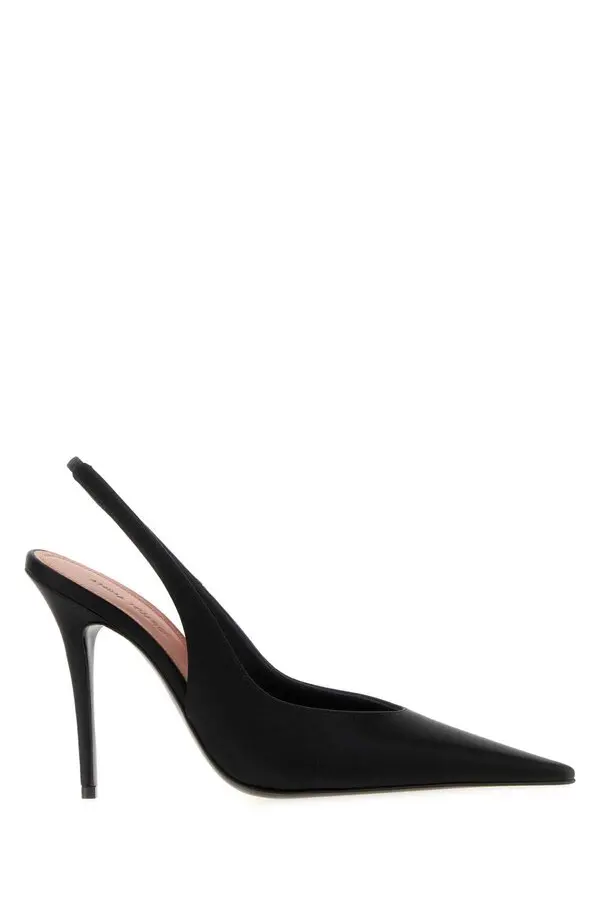 Amina Muaddi Satin Anok Pumps