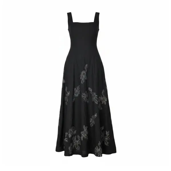 LUME The Charcoal Rose Panel Dress