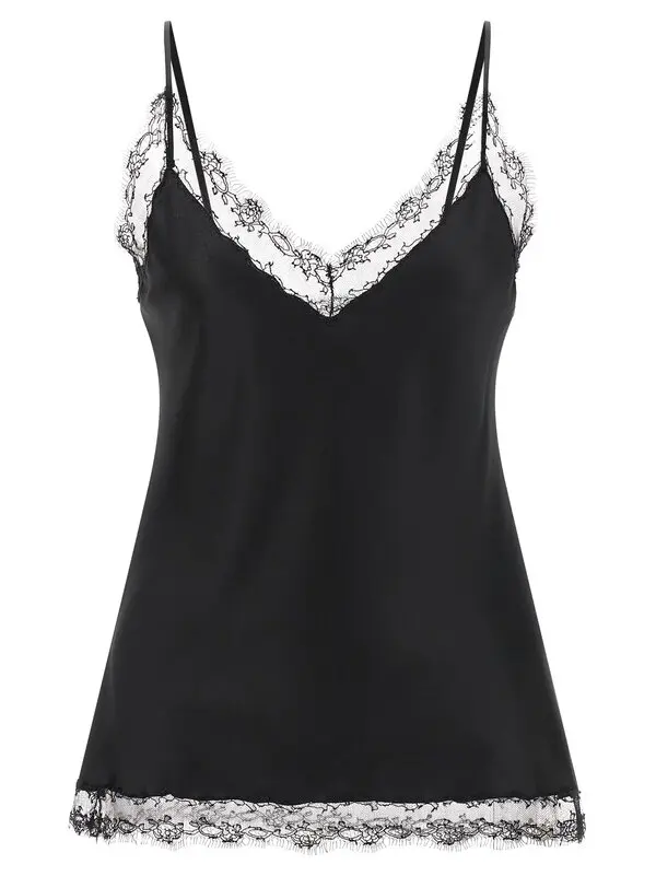 ERMANO SCERVINO Ermanno Scervino Silk Lingerie Top With Lace