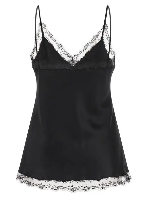 ERMANO SCERVINO Ermanno Scervino Silk Lingerie Top With Lace