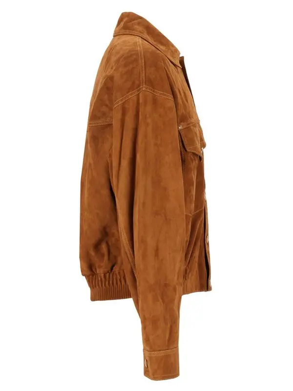 Versace Suede Blouson - Brown