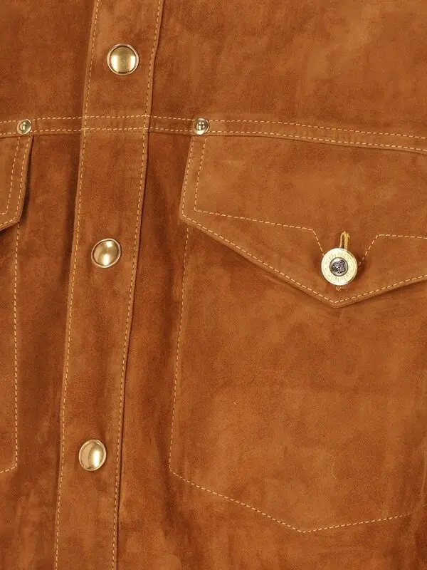 Versace Suede Blouson - Brown