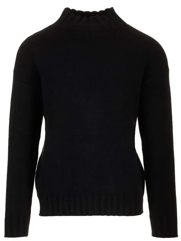 Tagliatore Bicolor Sweater - Black