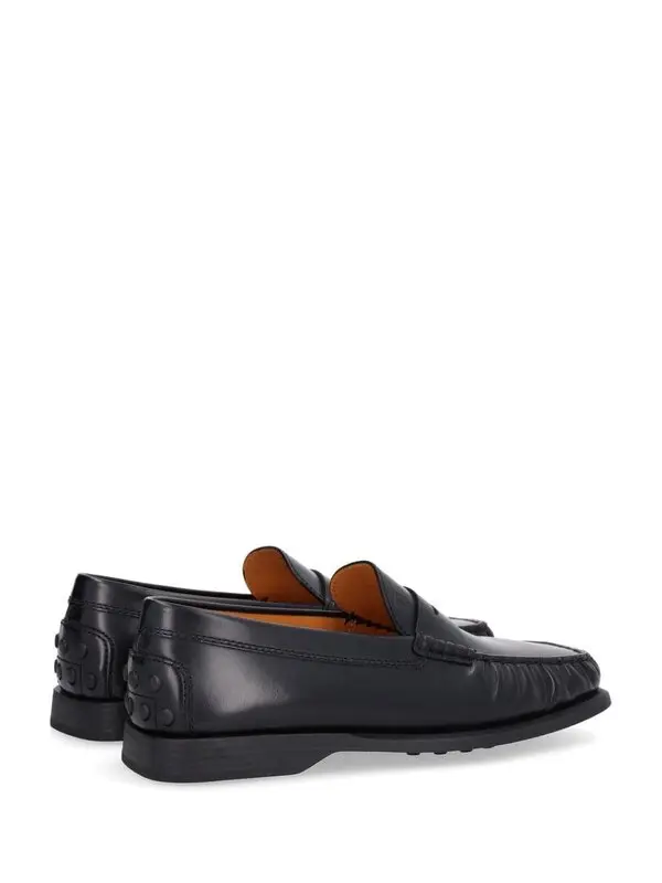 TOD'S Moccasin In Curled Leather - Black
