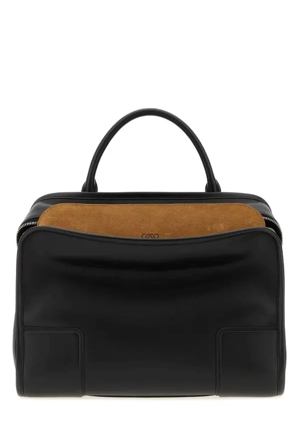 Loewe Leather Large Amazona 180 Handbag - Black