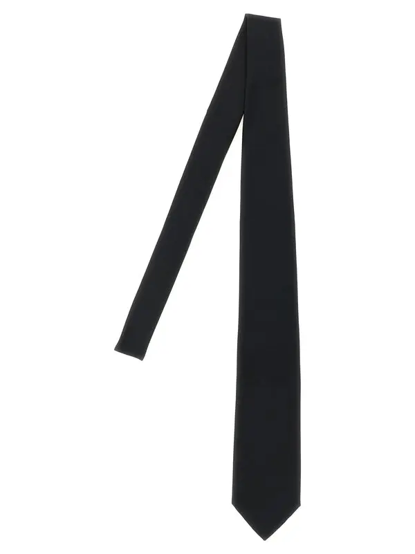Brioni Silk Twill Tie - Black