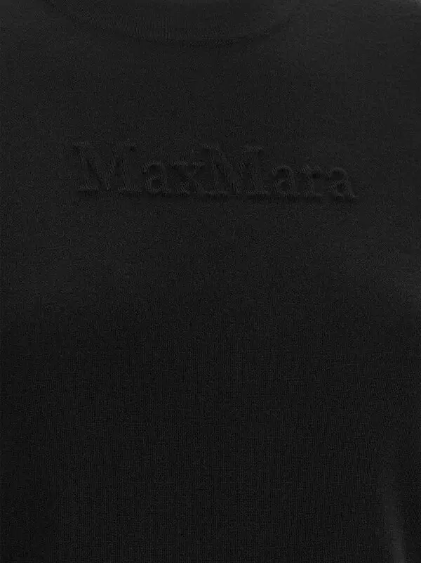 Max Mara Manto' Sweater With Embossed Logo