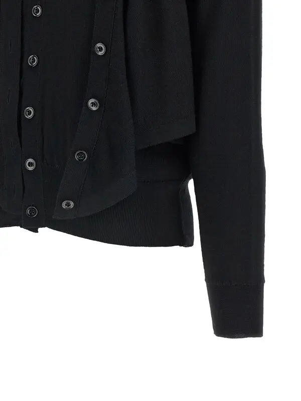 LEMAIRE Trompe L'oeil Construction Cardigan