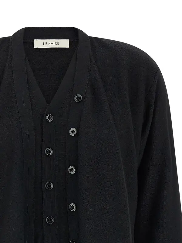 LEMAIRE Trompe L'oeil Construction Cardigan
