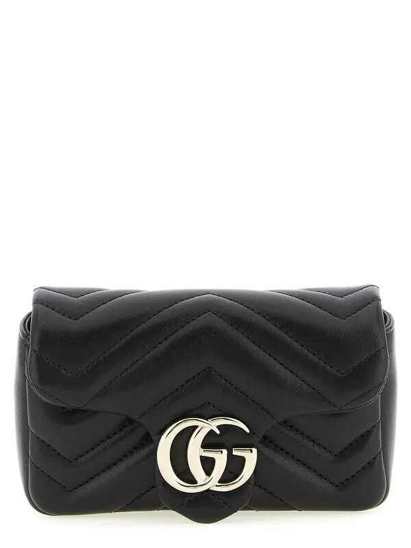 Gucci Gg Marmont' Mini Shoulder Bag - Black