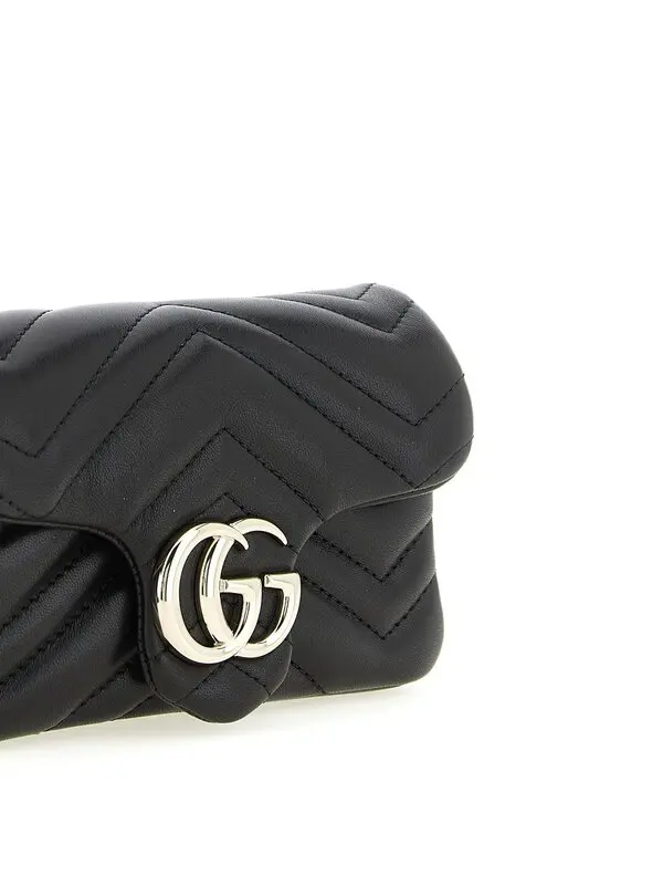 Gucci Gg Marmont' Mini Shoulder Bag - Black
