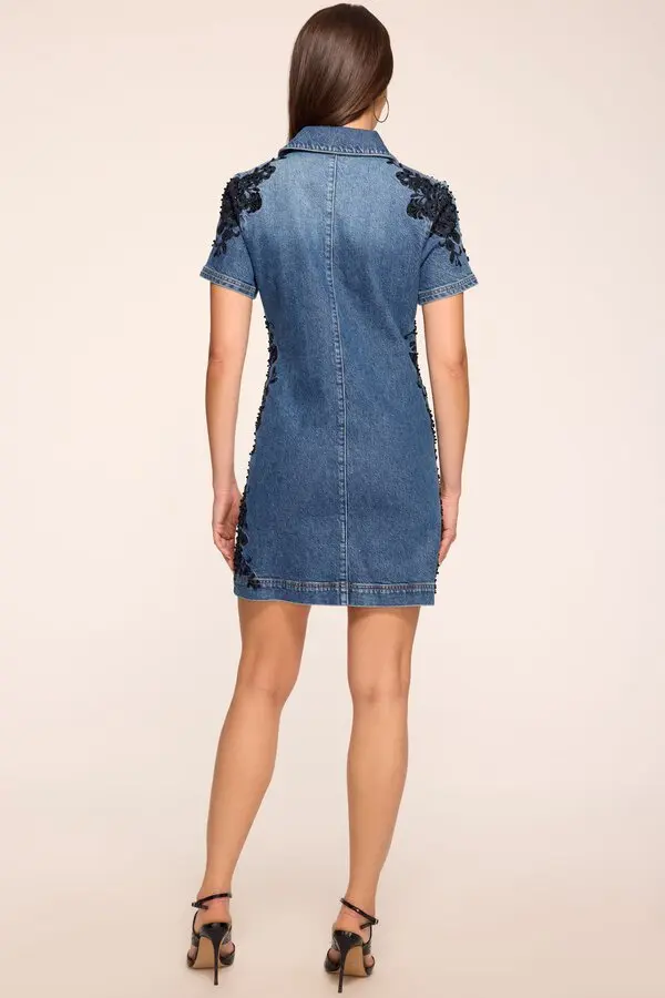 Ramy Brook Parker Embellished Denim Mini Dress