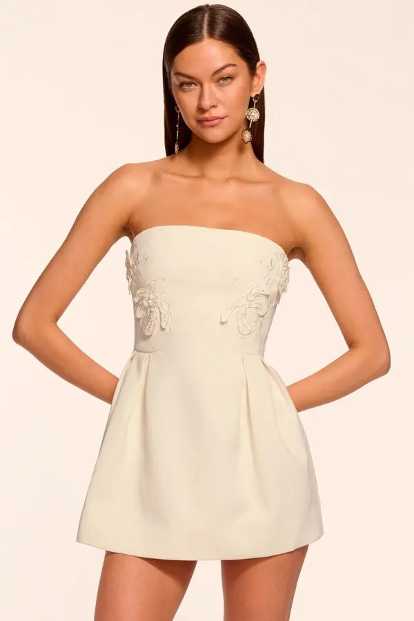Ramy Brook Lily Embellished Strapless Mini Dress - Ivory