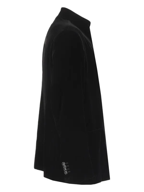 Giorgio Armani Mandarin Collar Blazer - Black