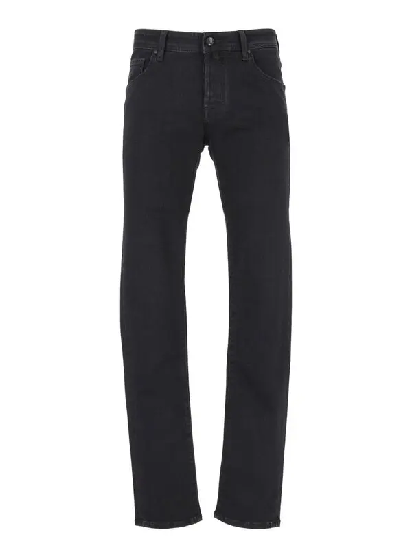 Jacob Cohen Nick Slim Super-slim 5-pocket Jeans In Super Stretch Denim - Gray