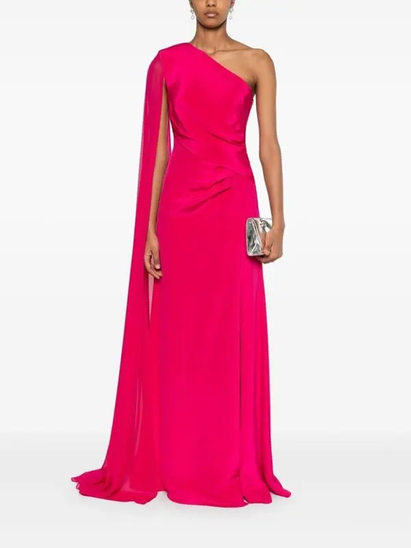 Roland Mouret Asymmetrical Silk Dress - Multicolor