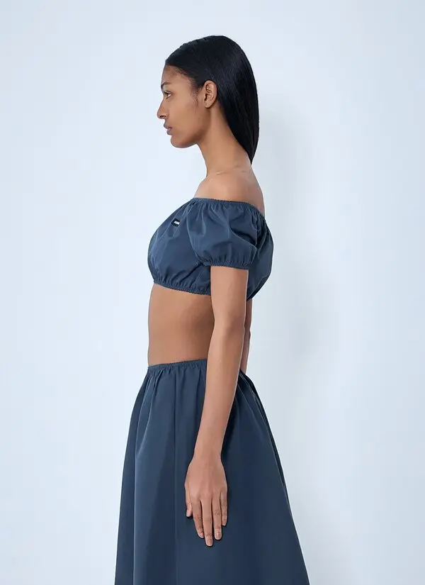 Miu Miu Off-shoulder Crop Top