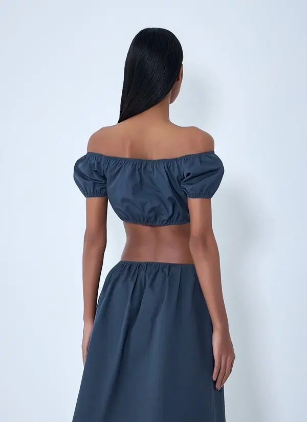 Miu Miu Off-shoulder Crop Top