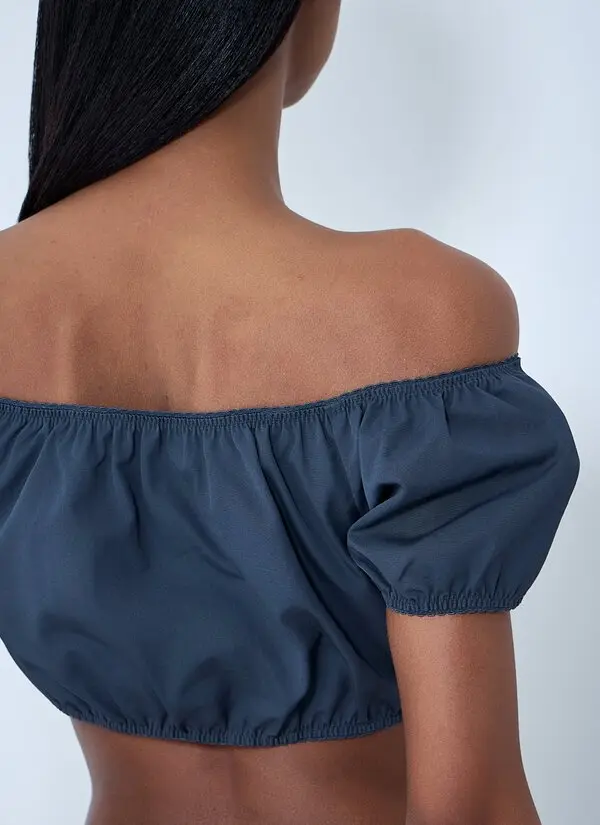 Miu Miu Off-shoulder Crop Top