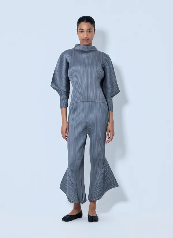 Issey Miyake Pleated Flared Trousers
