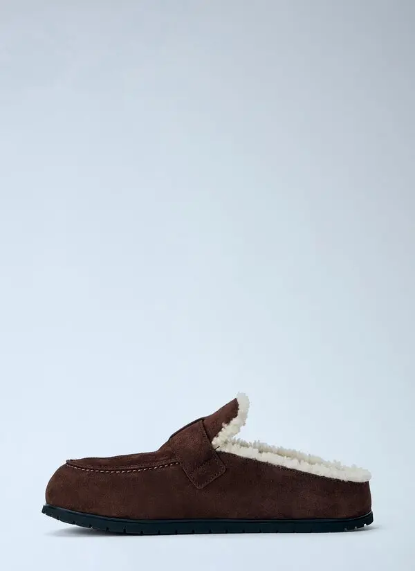 Prada Suede Mules - Brown