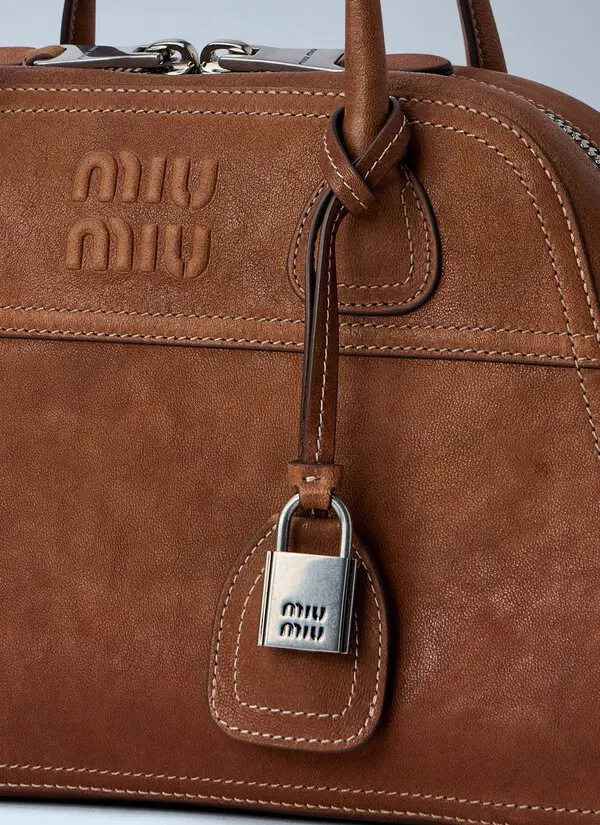 Miu Miu Vivant Suede Handbag - Brown