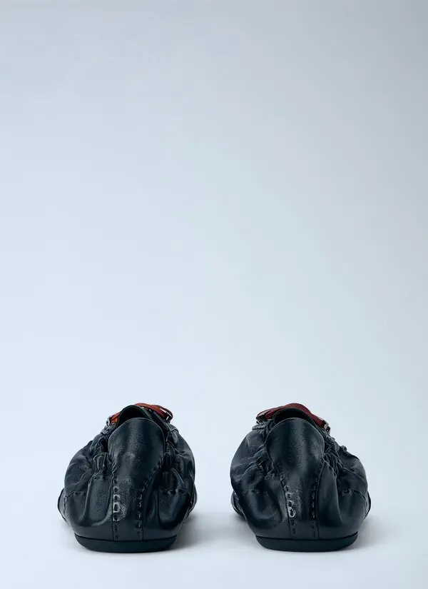 Prada Collapse Antiqued Nappa Leather Sneakers
